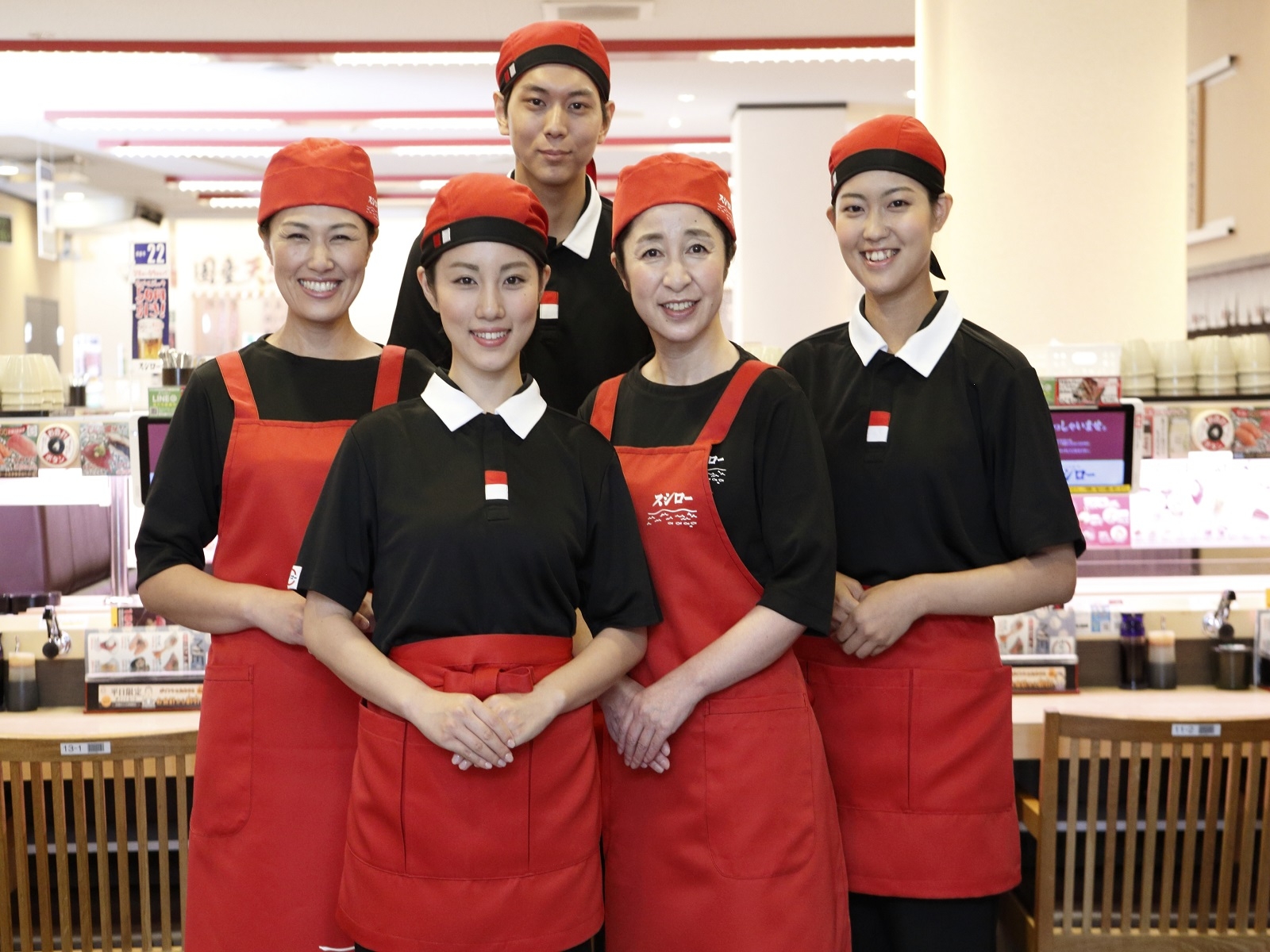 Conveyor Belt Sushi Restaurant, Waiter/Waitress & Kitchen Staff in ...